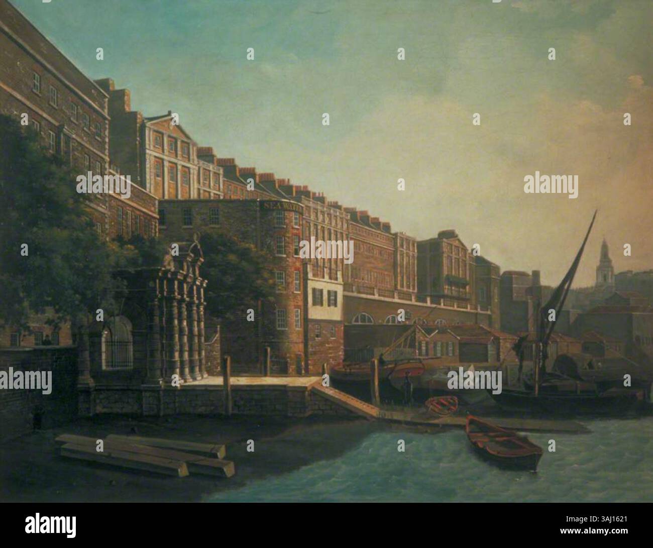 Daniel Turner’s oil on canvas painting of Adelphi Terrace and York ...