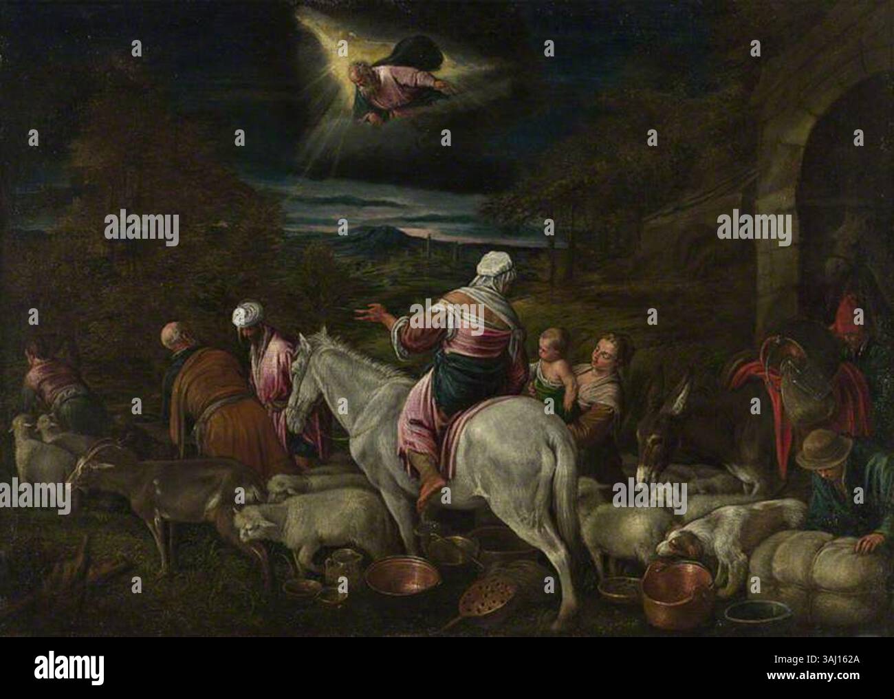 This painting, created between 1568 and 1592, attributed to Jacopo ...