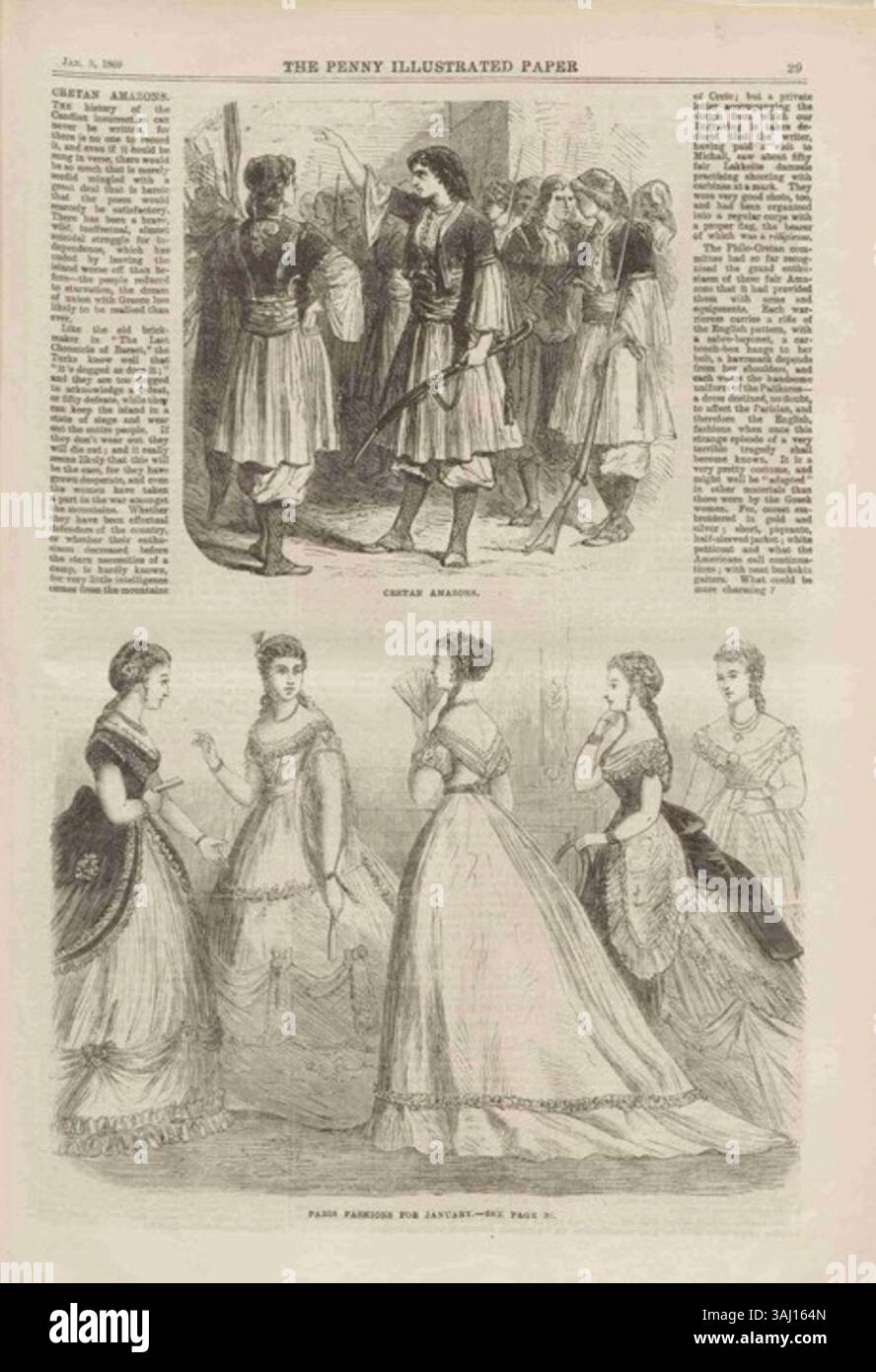 Illustration from The Penny Illustrated Paper, dated January 9, 1869 ...