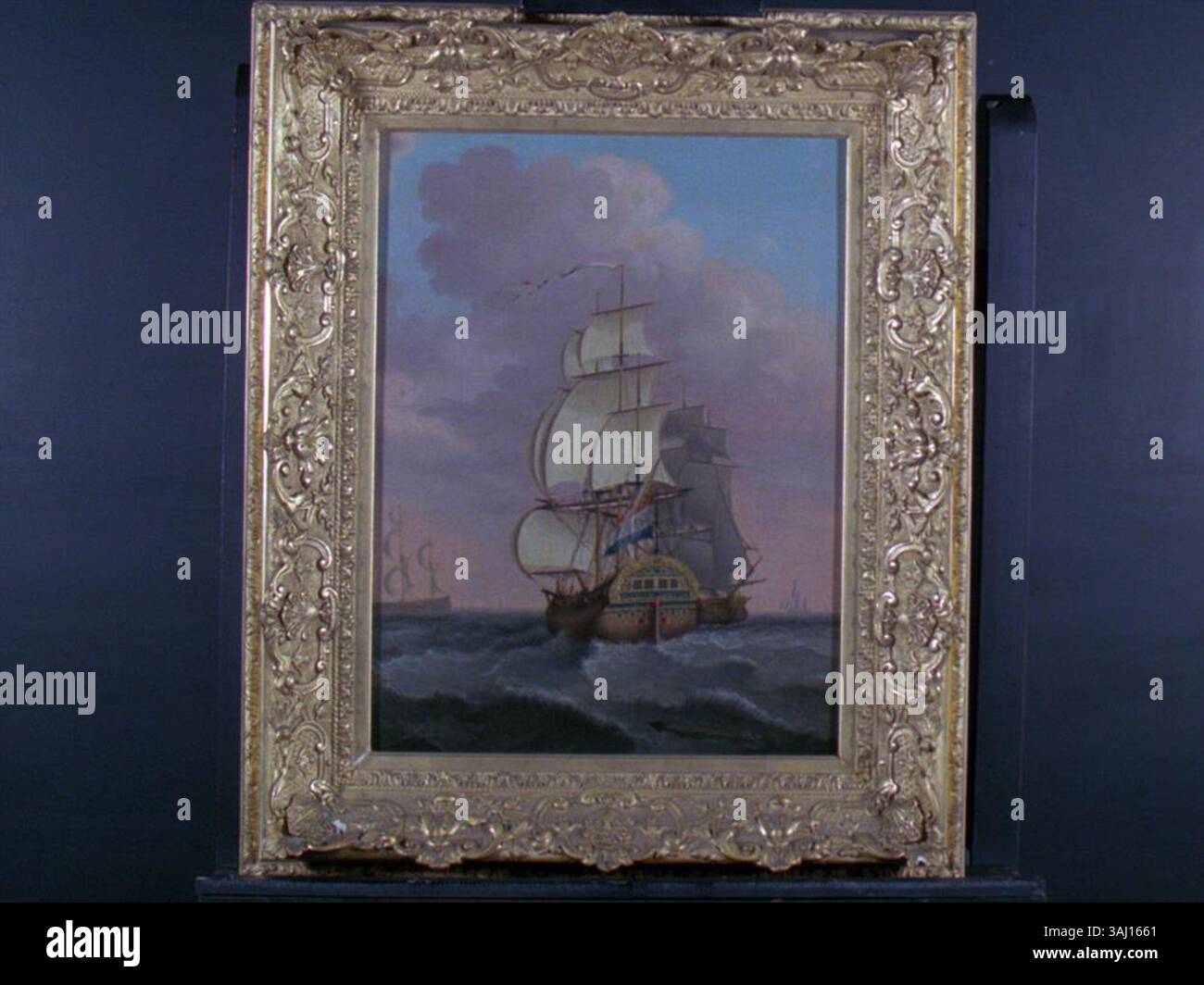 Anonymous painting of the vessel 'Vrouw Agatha', created in 1790. This ...