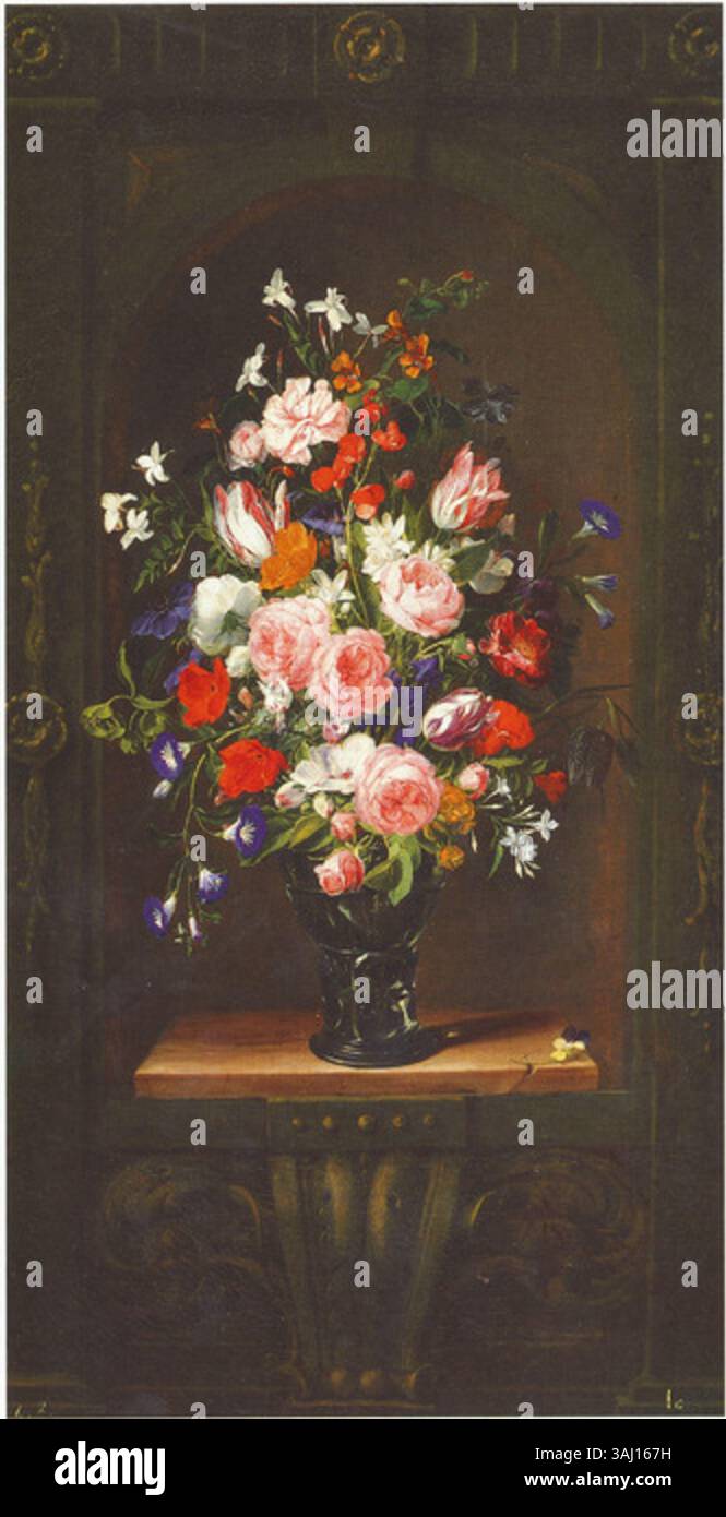 This painting by a follower of Daniel Seghers, dated circa 1640, shows ...