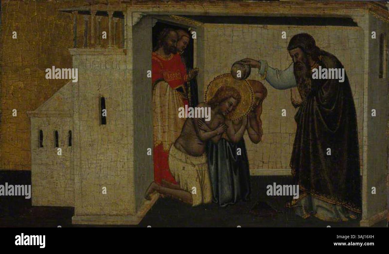 This religious painting, created around 1350 by the Master of the San ...