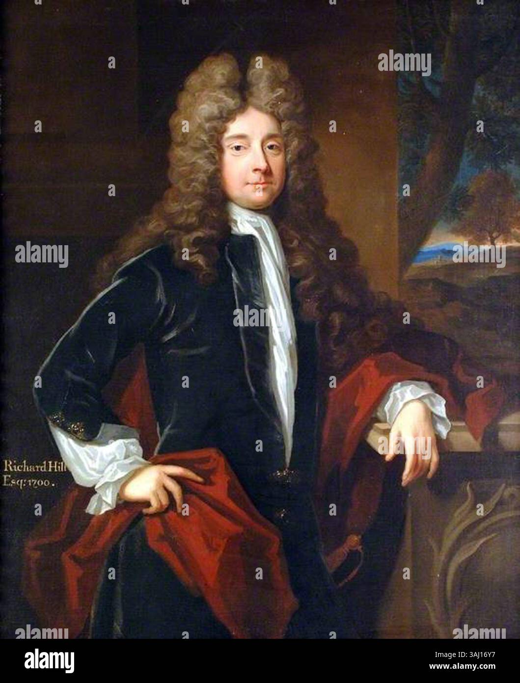 The portrait of Richard Hill, painted by Charles d'Agar in 1700, represents the Reverend and ...