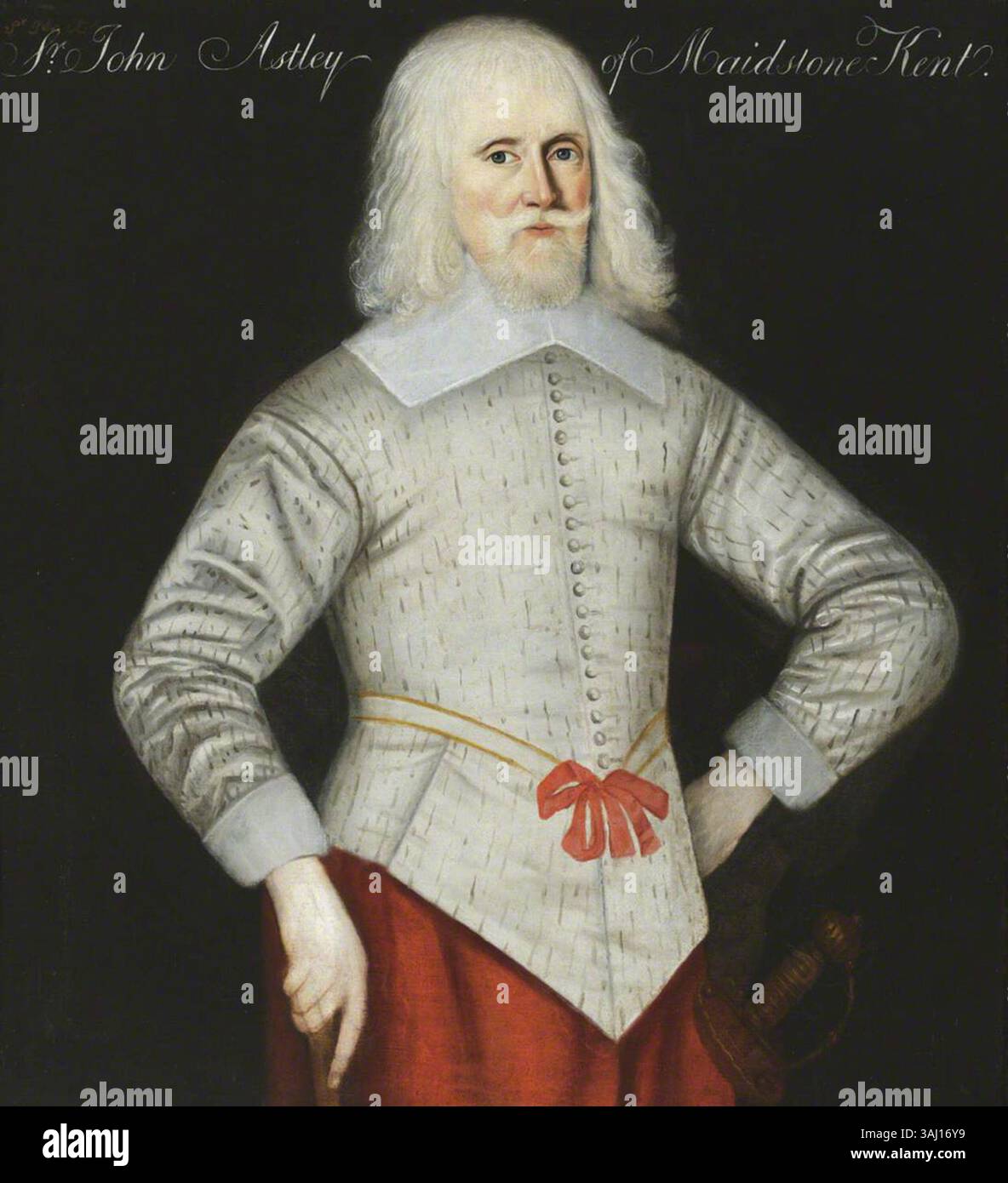 This 17th-century portrait depicts Sir John Astley (1565-1639), a prominent English courtier ...