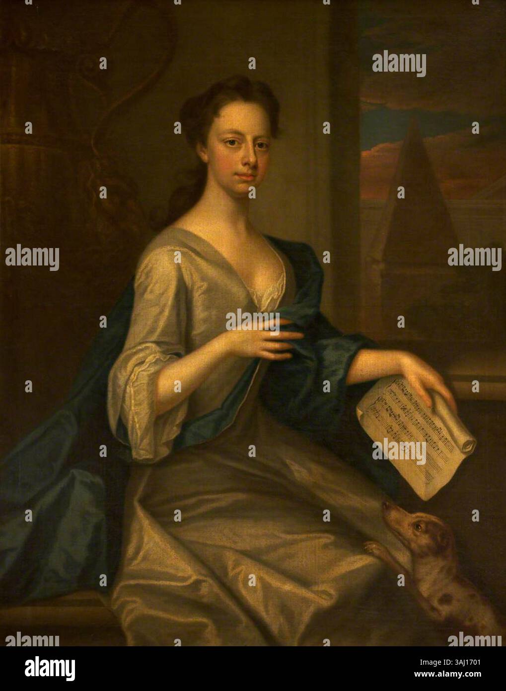 This 1740 portrait by James Fellowes depicts Martha Benet, the wife of ...