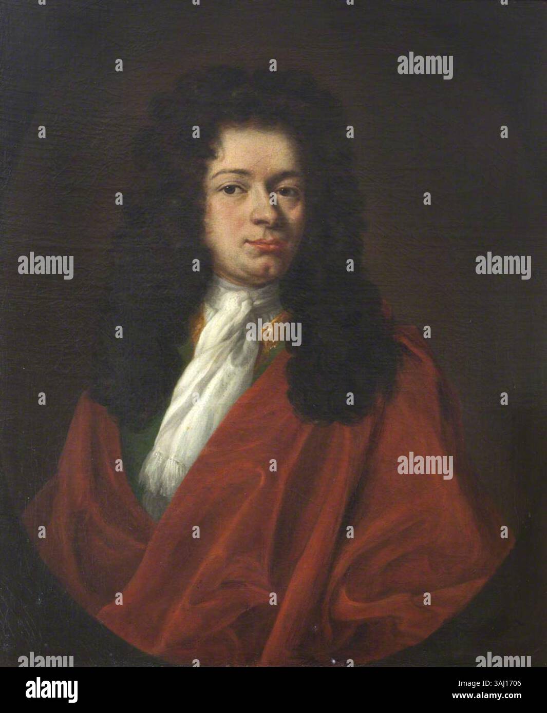 This portrait, attributed to the British (English) School, depicts ...