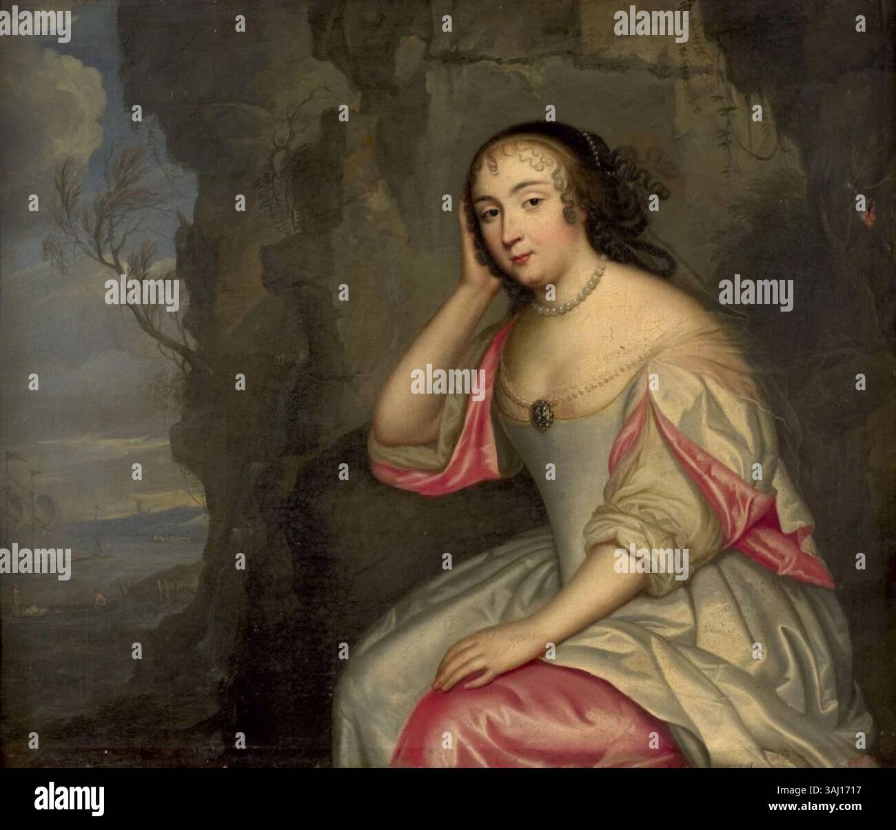 This 17th-century painting by Charles and Henri Beaubrun depicts Madame de Maintenon near a ...