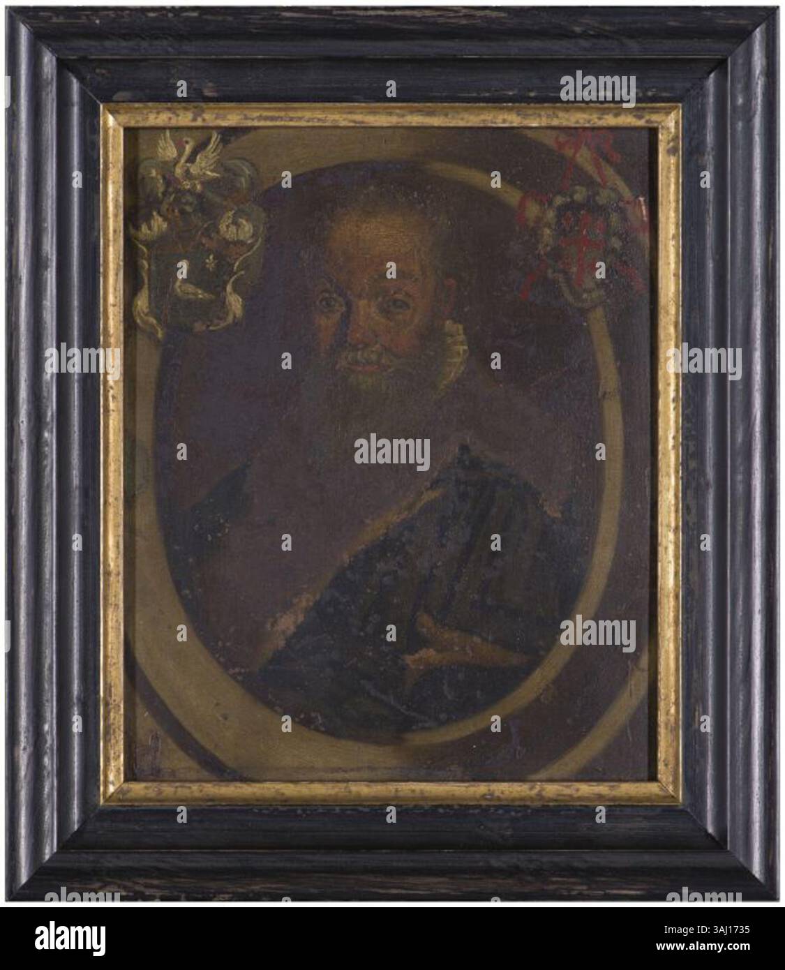 This 1595–1604 Dutch portrait, possibly of Syds van Sijtzema, is an oil ...