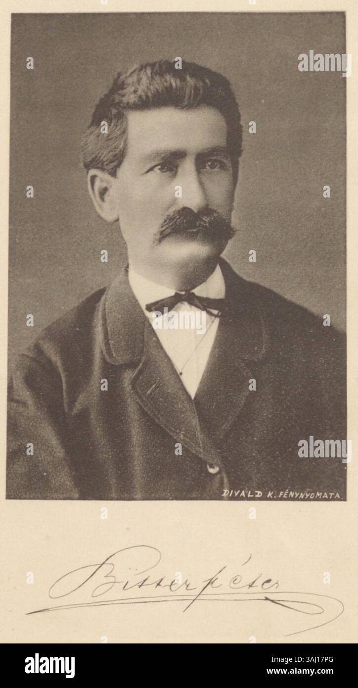 A portrait of Bitter Péter, an educator and cantor, painted by Károly ...