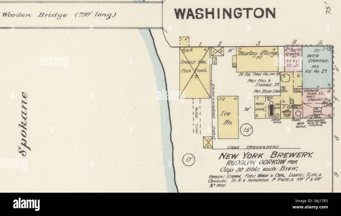 This 1889 Sanborn Fire Insurance map illustrates the location of ...