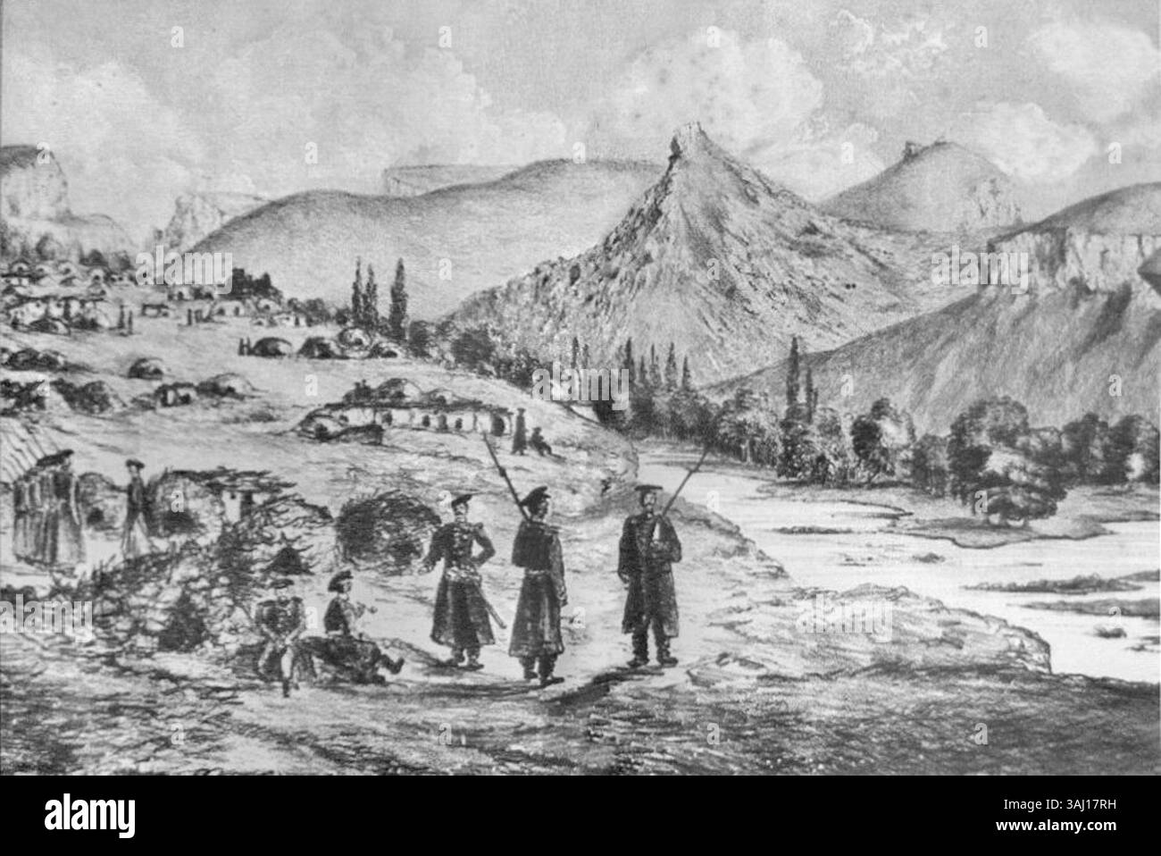 This 1857 artwork titled Russian Camp in the Karalez Valley depicts a ...