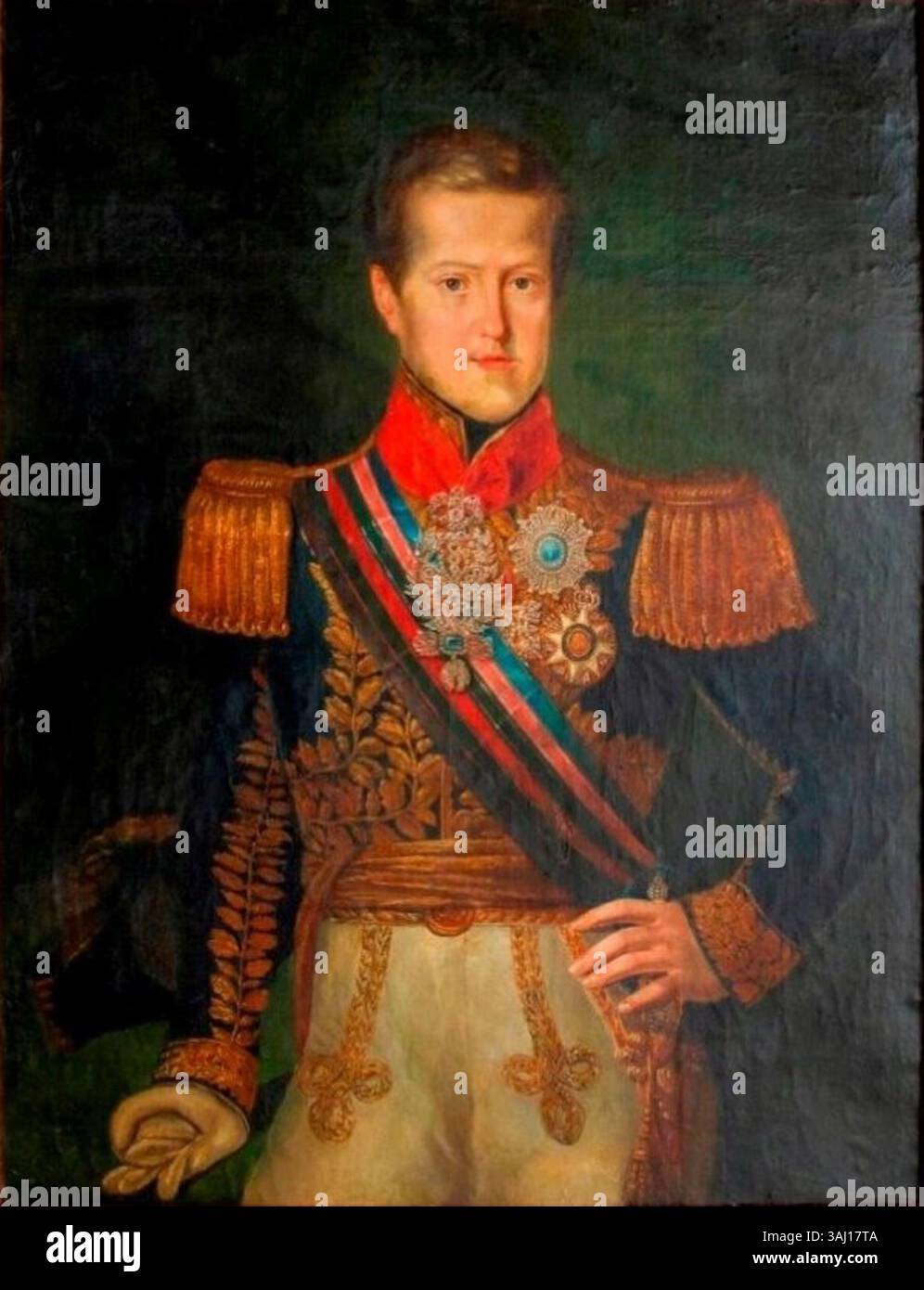 This portrait of Brazilian Emperor Pedro II, painted around 1843, shows ...