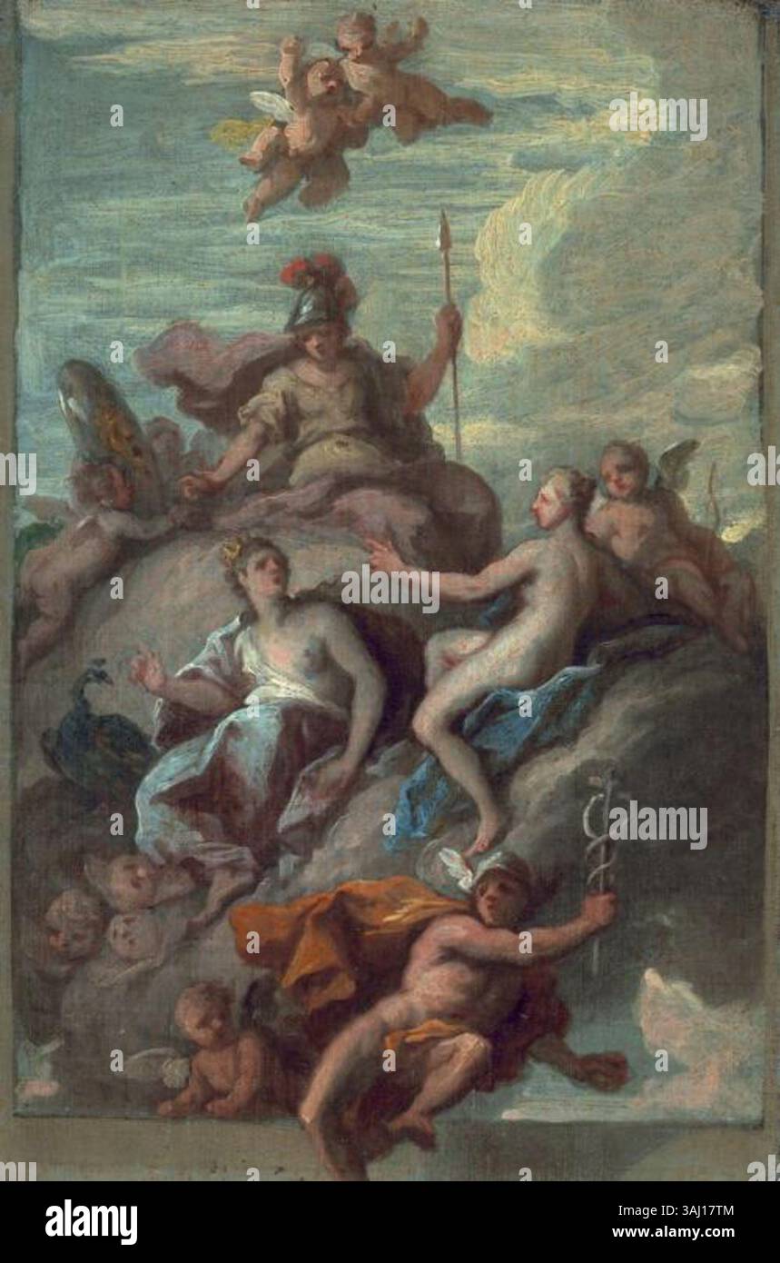 James Thornhill's 1718 painting 'Juno, Minerva, and Venus Dispatching ...