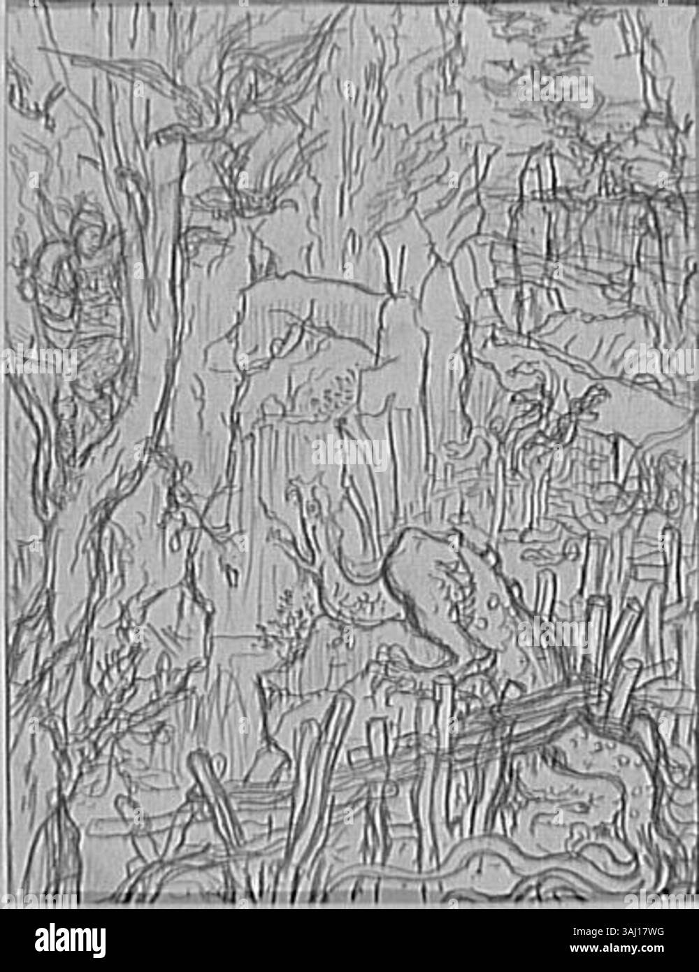 Gustave Moreau's 'The Dragon with Multiple Heads and Tails' (between ...