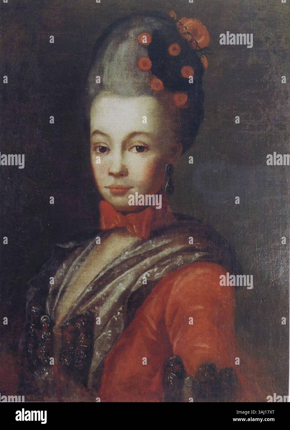 This painting of Nadejda Vasilievna Ozerova, created in the 1770s, is ...