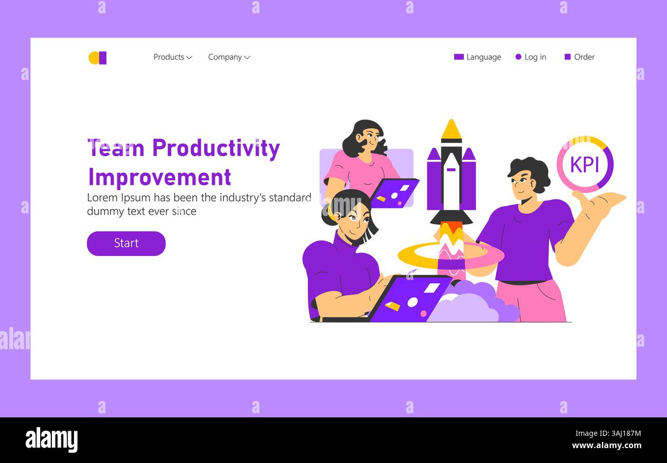 Team productivity improvement concept. Collaborative effort to enhance work efficiency through ...
