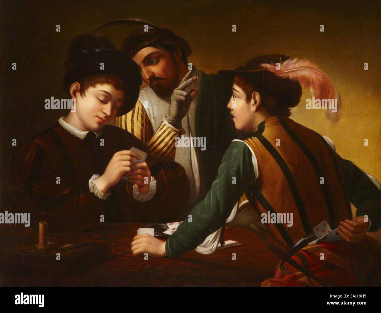 This painting, created in the 18th century after the work of Caravaggio ...