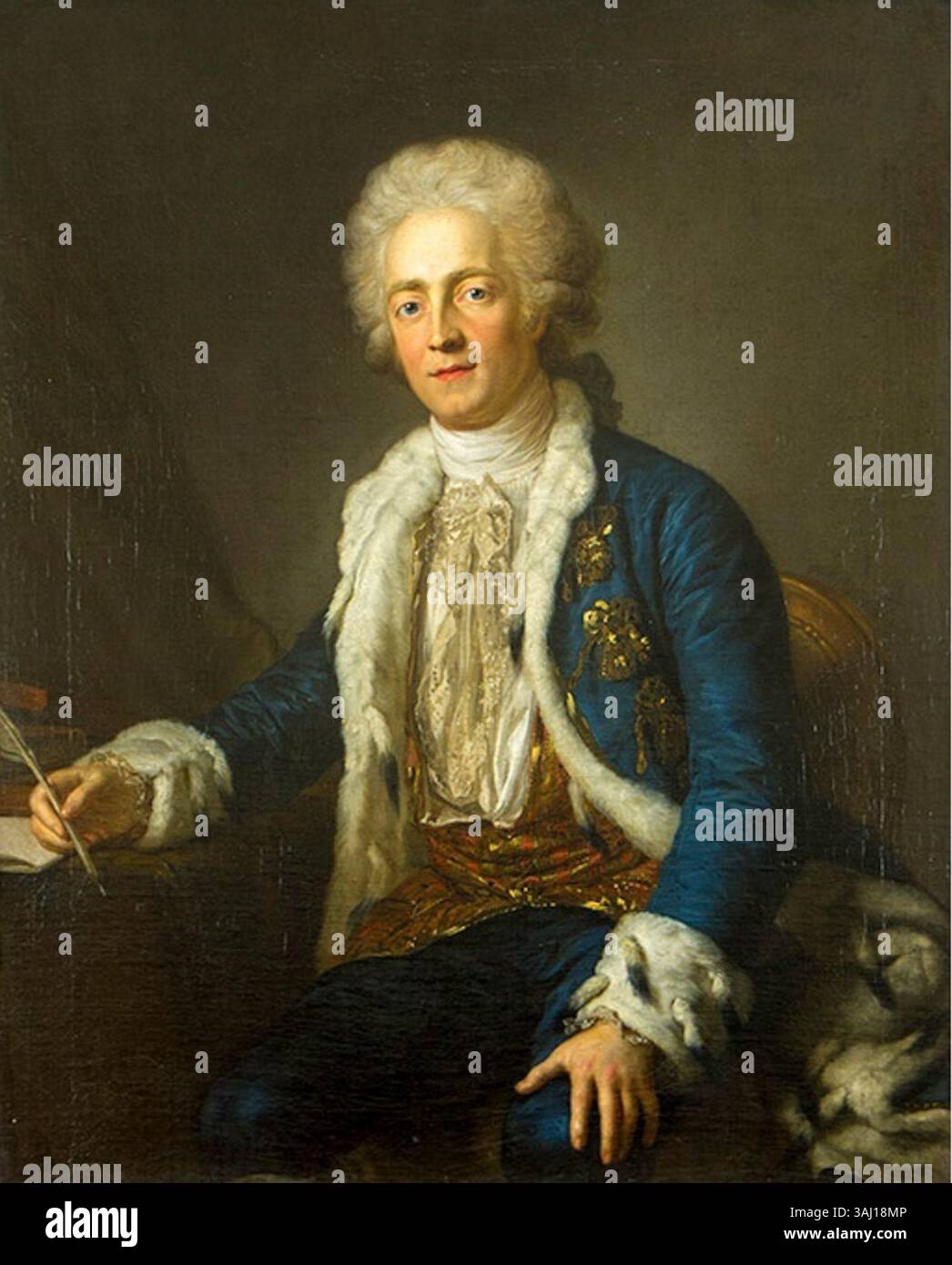 A portrait of Prince Alexander Mikhailovich Beloselsky-Belozersky by Anton Graff, painted around ...
