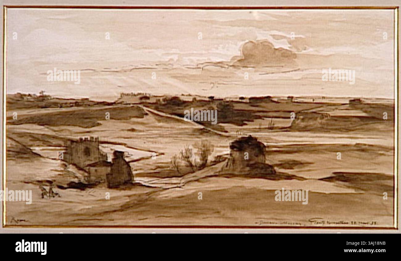 This painting by Gustave Moreau depicts the Nomentano Bridge in Rome ...