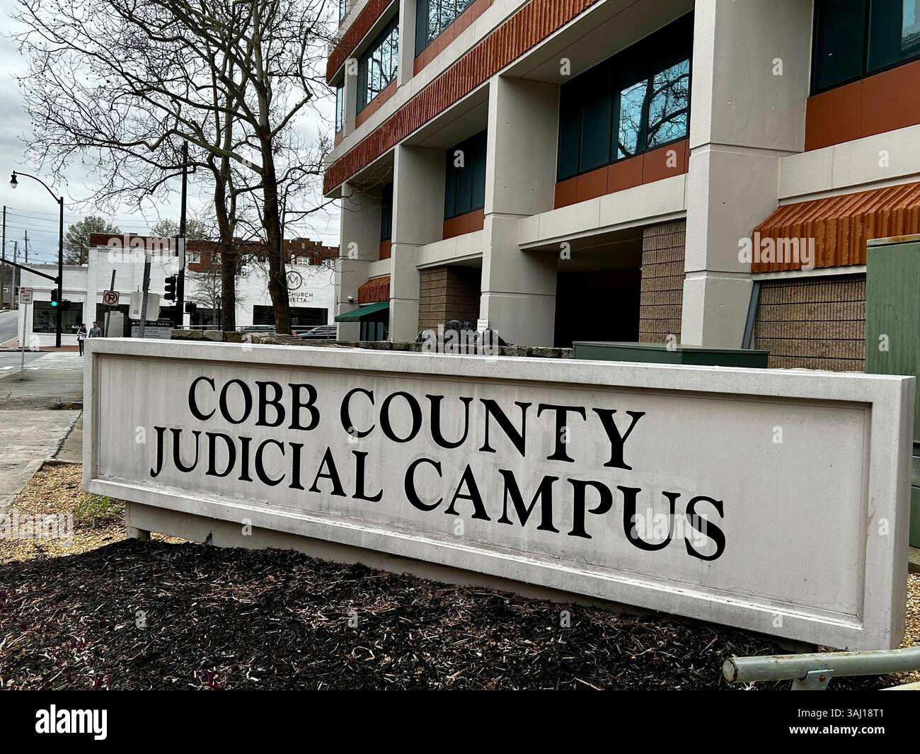 The Cobb County Courthouse complex in Marietta, Ga., is shown in this ...