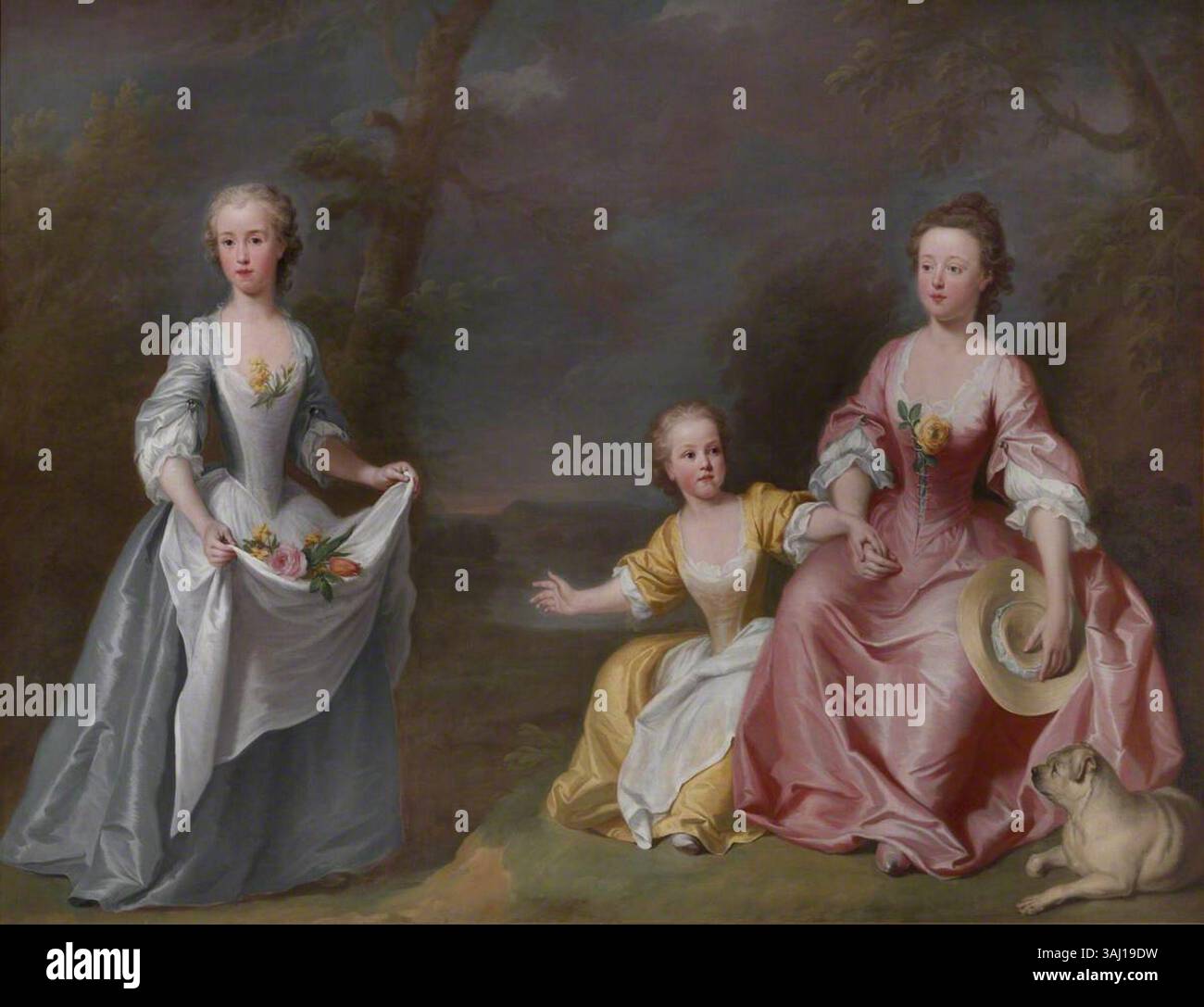 This 18th-century conversation piece attributed to Arthur Pond depicts ...