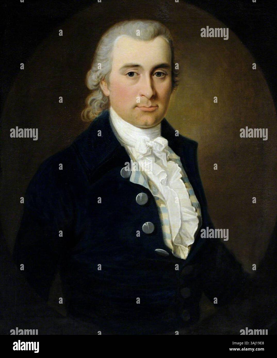 This portrait, attributed to Thomas Beach, depicts Major Charles Harpur (1741-1770), a British ...