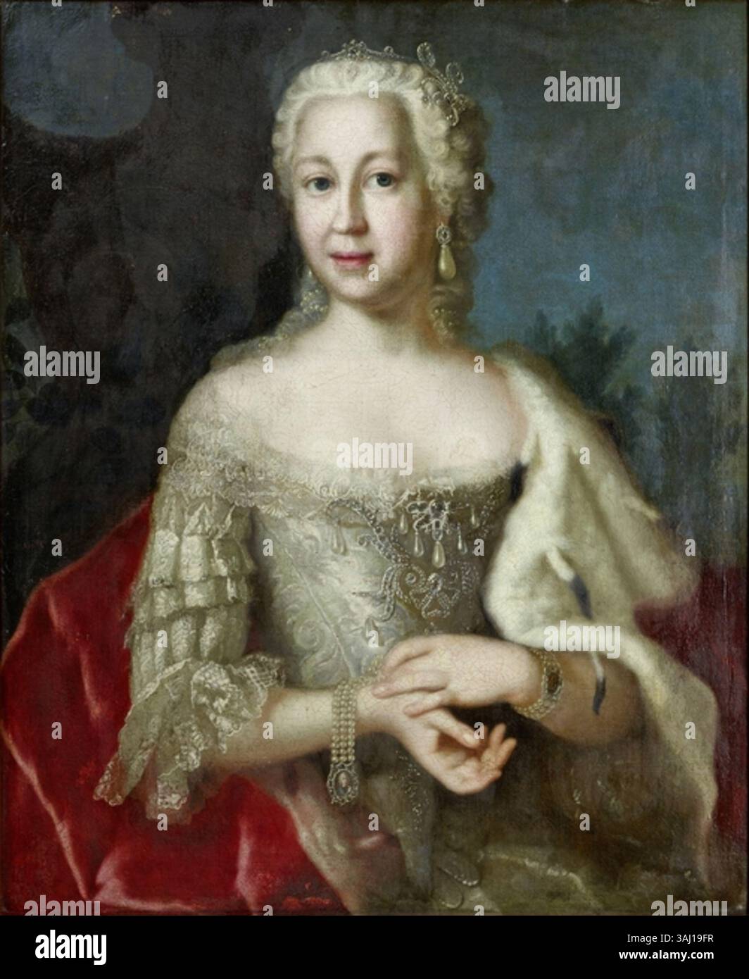 This pre-1747 oil painting portrays Countess Palatine Maria Anna of ...