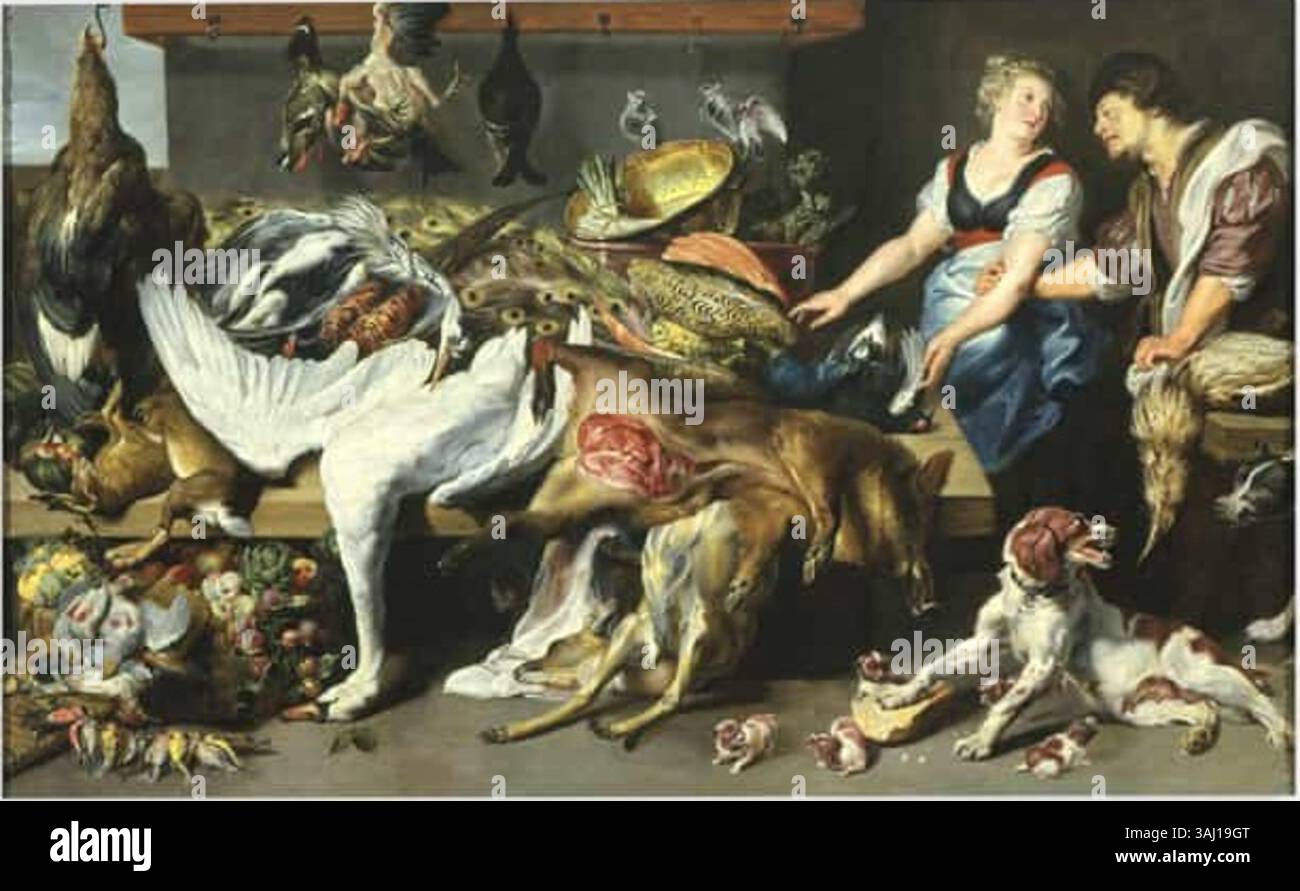 This still life, attributed to the workshop of Frans Snyders, depicts a ...