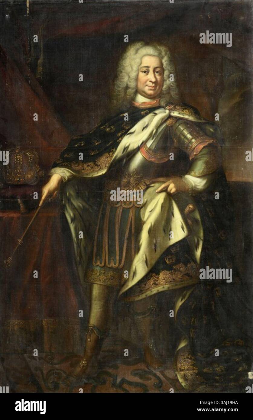 Portrait of a nobleman dressed in military regalia and royal insignia ...