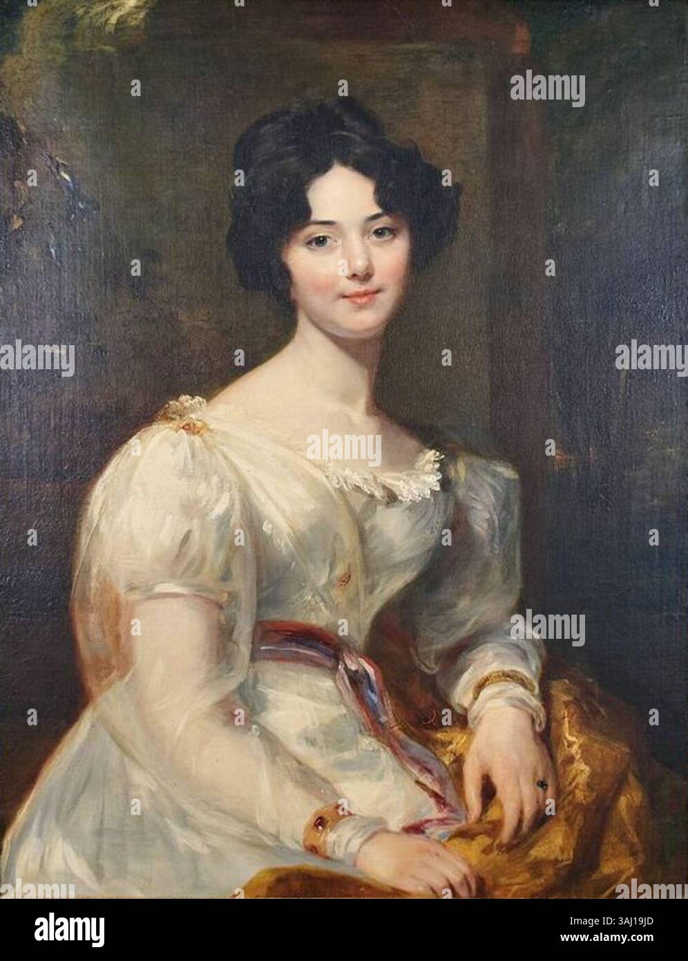 The portrait of Lady Beaumont, painted around 1825, depicts her in a ...