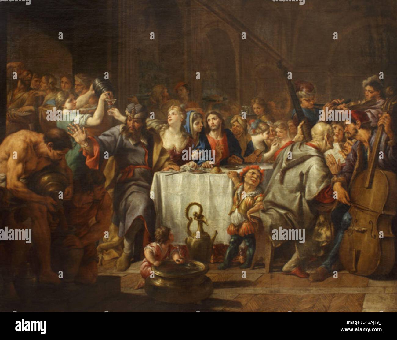 Nicola Vaccaro's 'Marriage at Cana' is a religious painting from ...