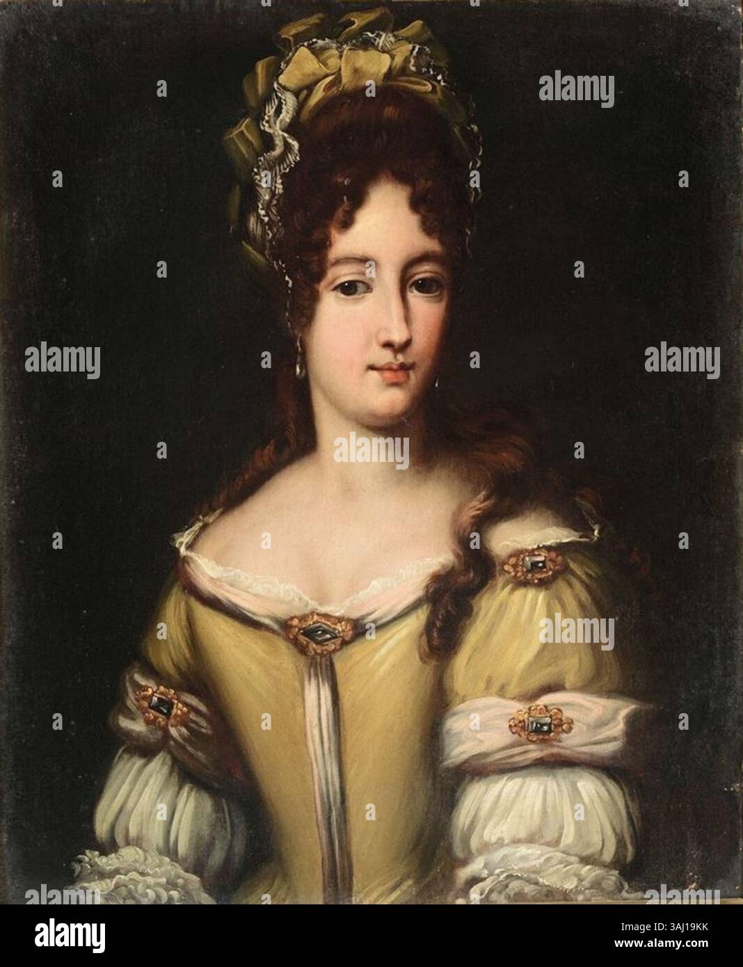 This portrait, attributed to the circle of Jacob Ferdinand Voet, depicts a lady from the 17th ...