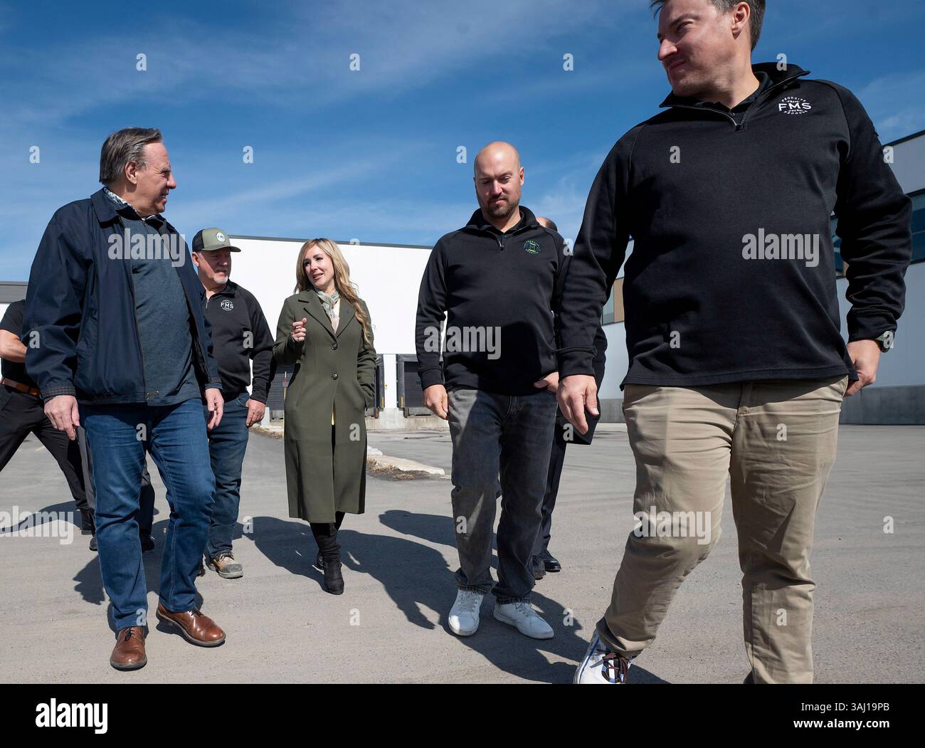 Sherrington, Canada. 10th Apr, 2025. Quebec Premier Francois Legault ...