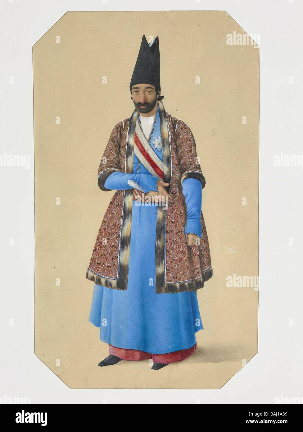 This circa 1860 portrait is attributed to Abu al-Hasan Ghaffari and ...