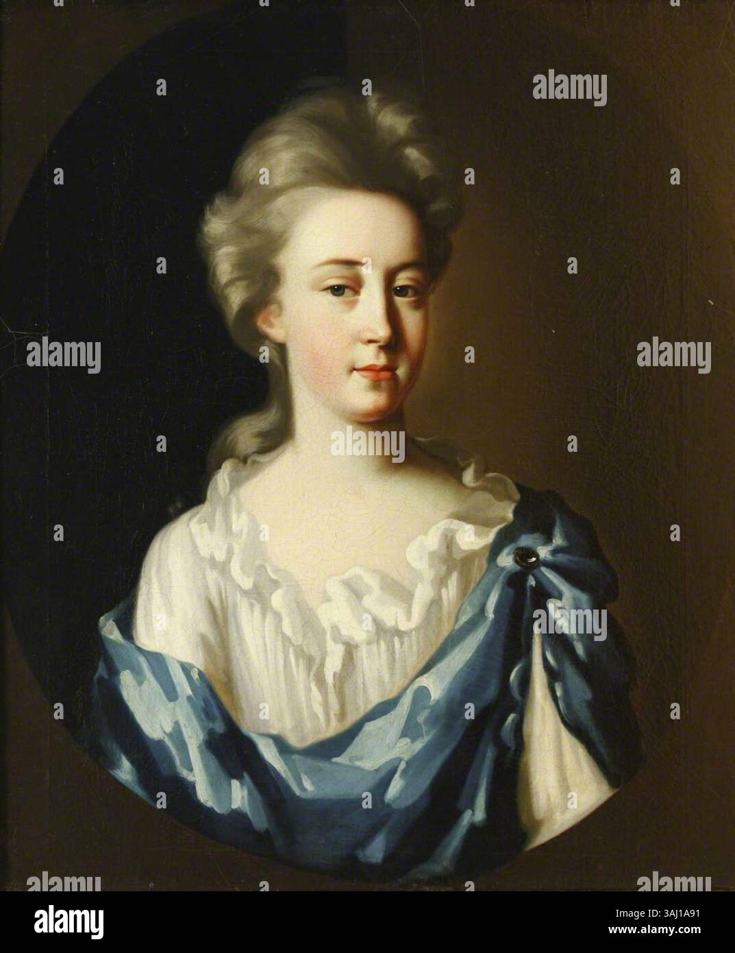 This portrait, painted circa 1700 by the British (English) School ...