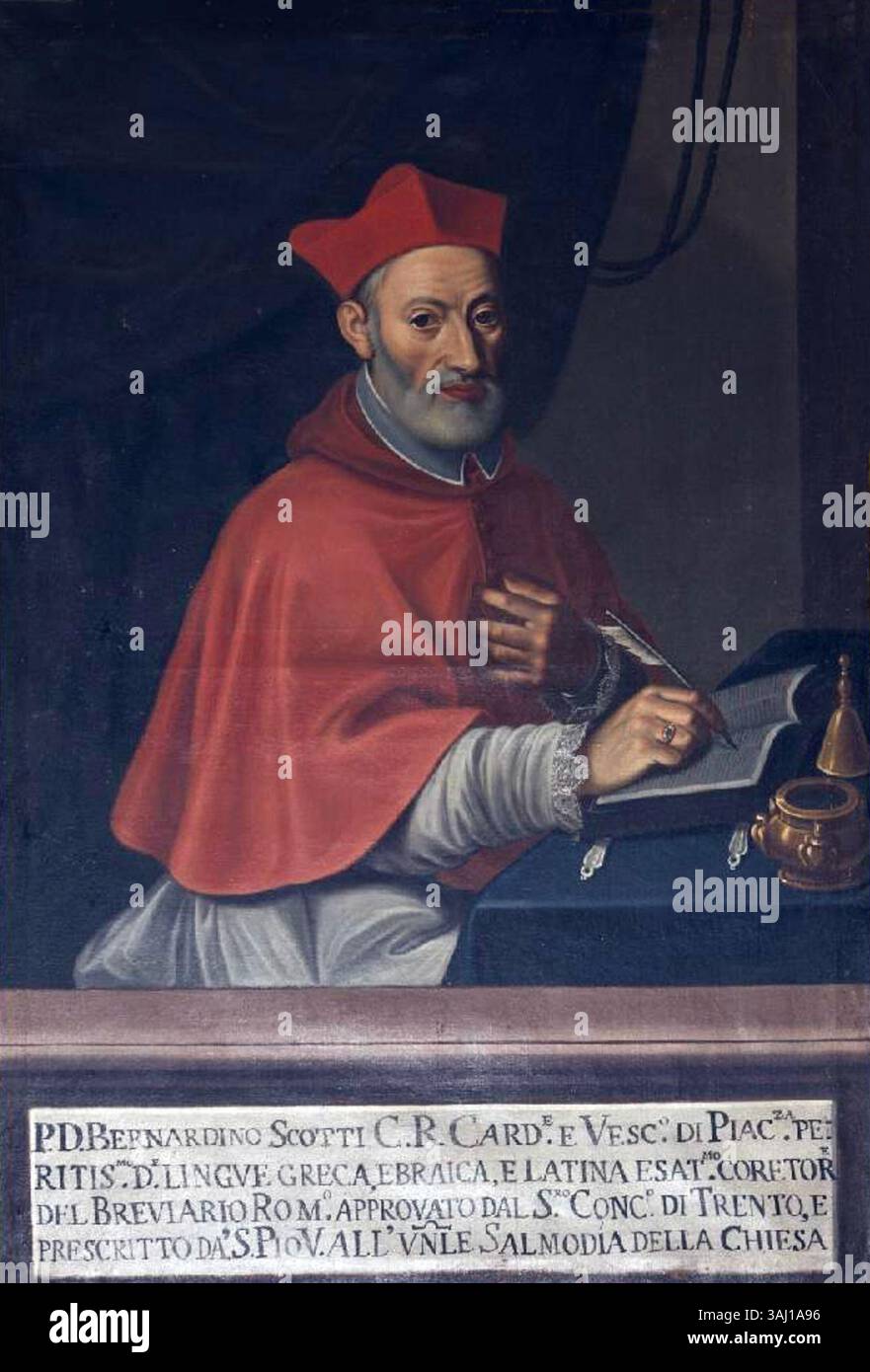 This 18th-century oil painting, attributed to the Bottega Piacentina ...