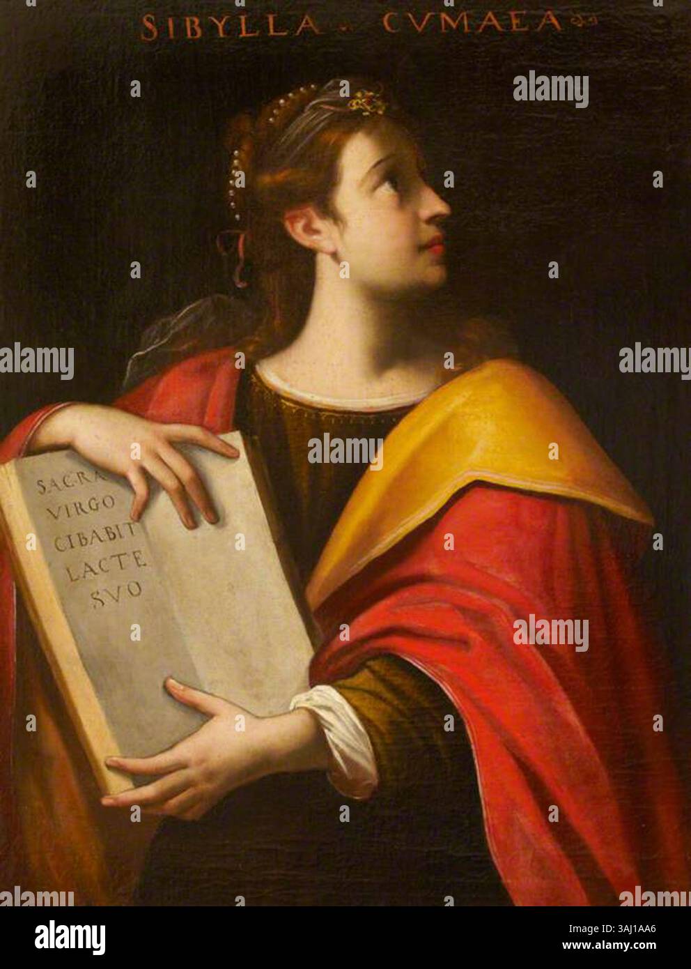 A painting of Sibylla Cumaea (The Cumaean Sibyl), created circa 1750 ...