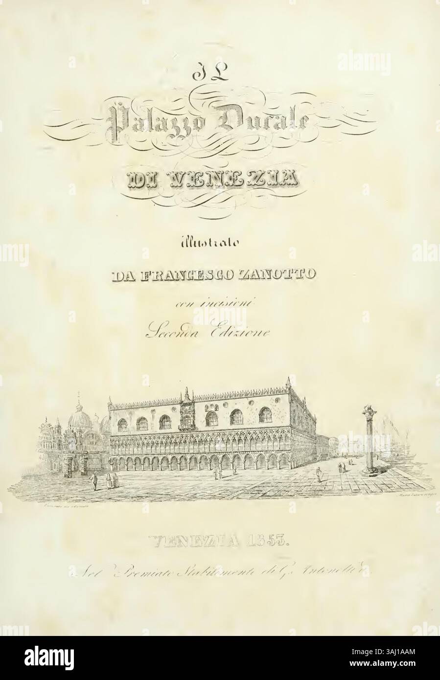 An engraving from Zanotto's 1853 volume illustrating the Capitelli ...