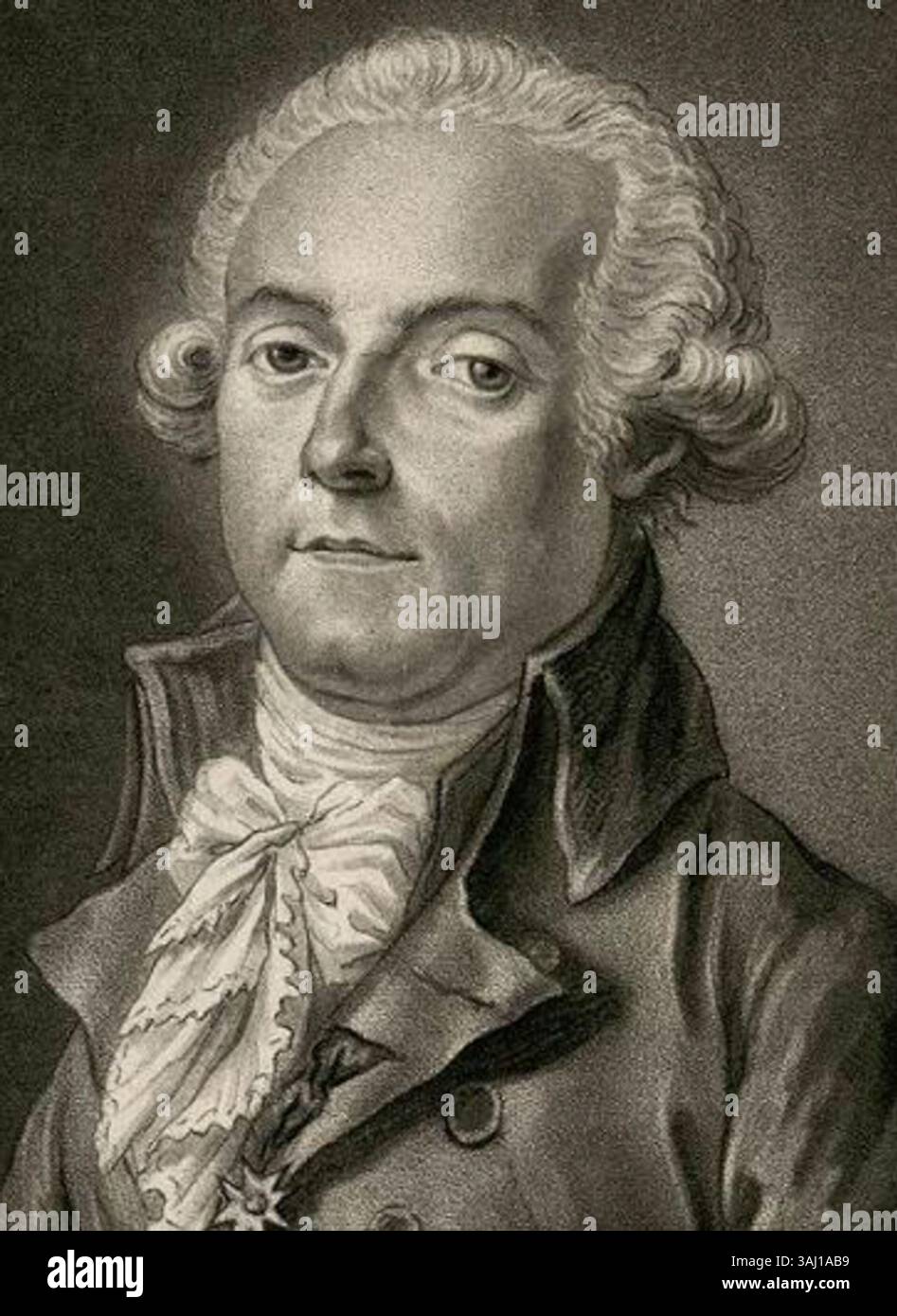 Portrait of Hugues-Thibault-Henri-Jacques de Lezay de Lusignan, a ...
