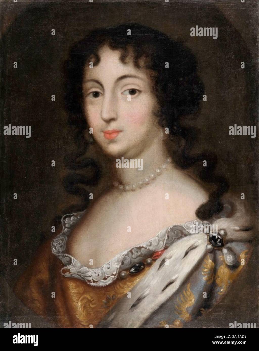 Portrait of Maria Kazimiera Sobieska, painted in the 17th century ...