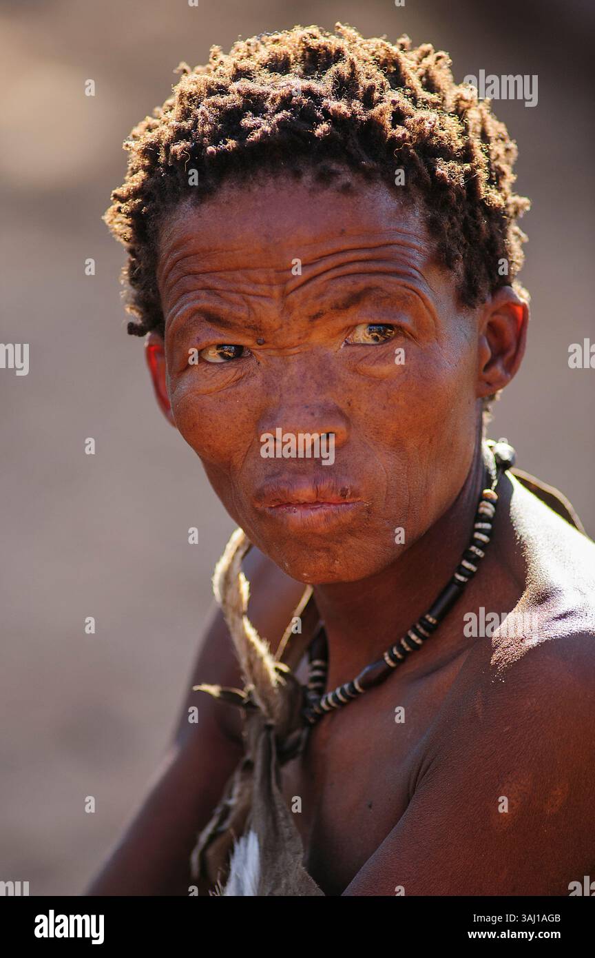 Africa,Namibia,Bushmen Clan, male portrait Stock Photo - Alamy