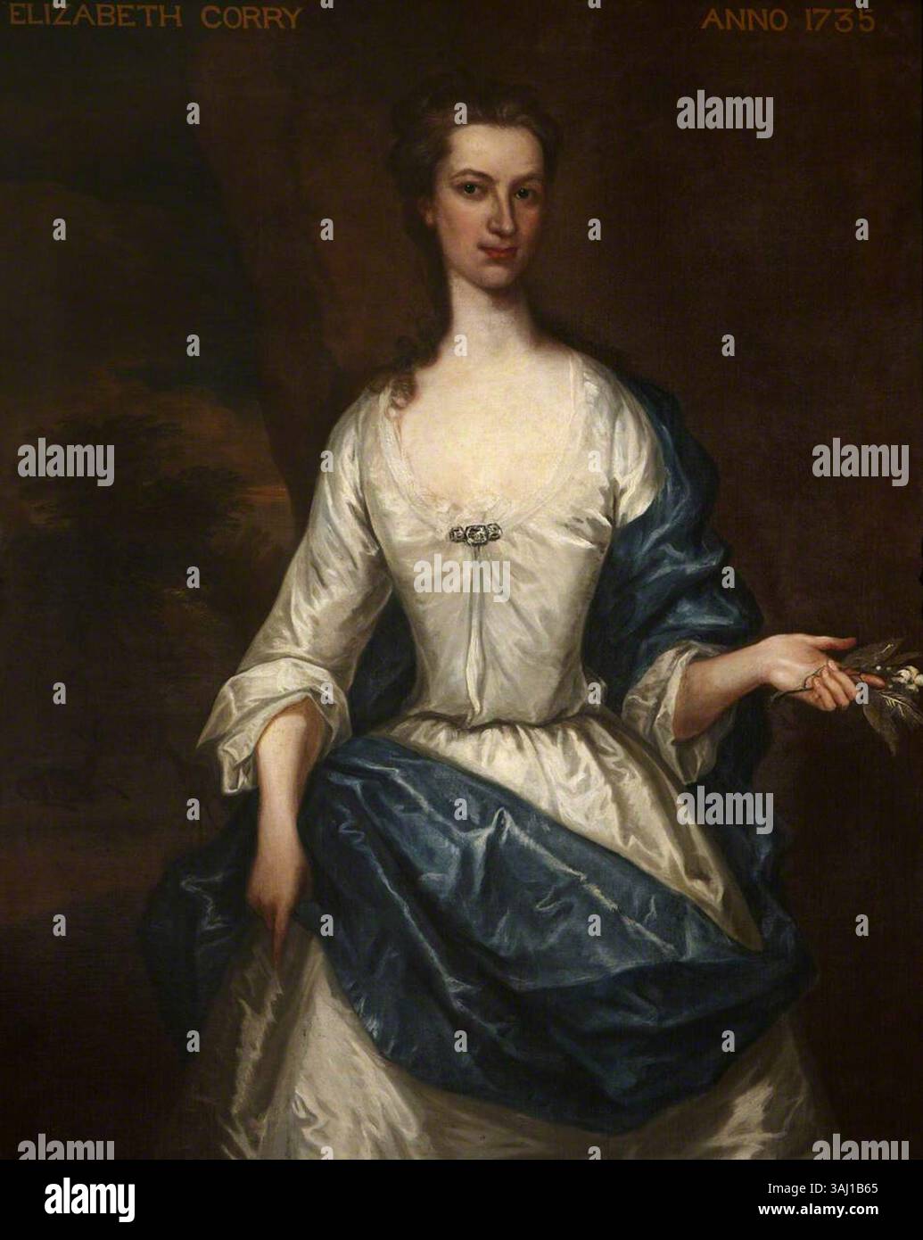 This portrait by Anthony Lee, possibly created around 1735, features ...