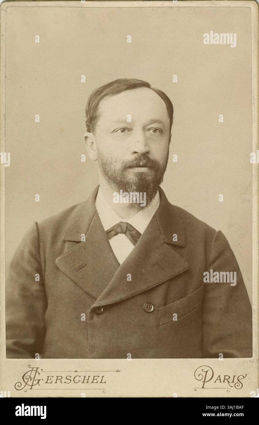 Portrait of Gustave Kahn, taken in 1895 by Aron Gerschel. The photo, in ...