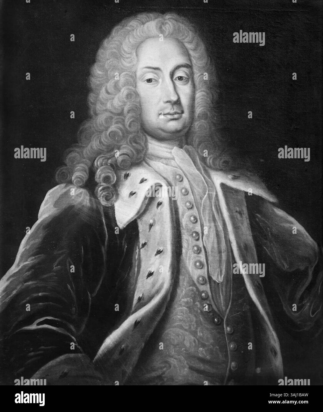 This 1727 oil portrait depicts Olof Törnflycht (1680–1737), a prominent ...