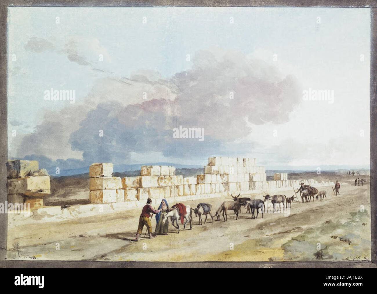 Jean-Pierre Houel's circa 1776 drawing depicts the ruins of the Temple ...