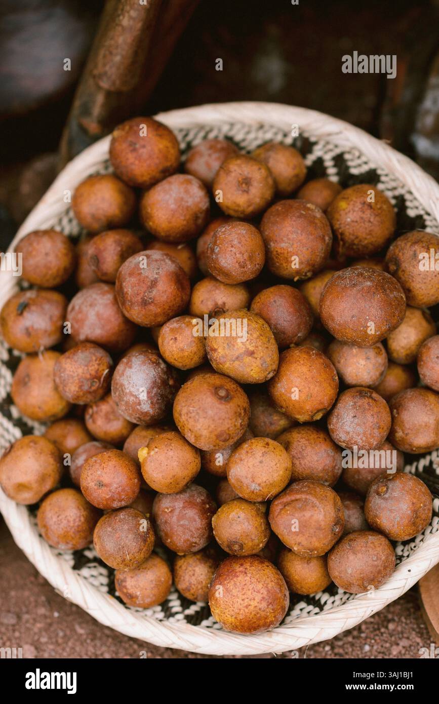 African food display in a Zambian village Stock Photo - Alamy