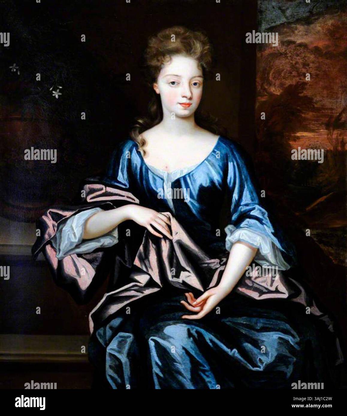 This portrait, painted by a follower of Godfrey Kneller, depicts an ...