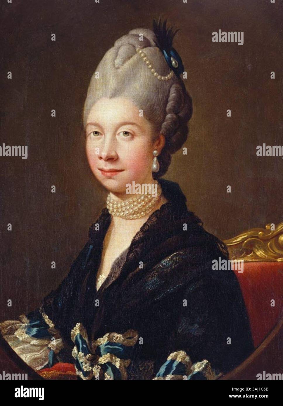 This 1775 portrait of Queen Charlotte, painted after Johan Joseph ...