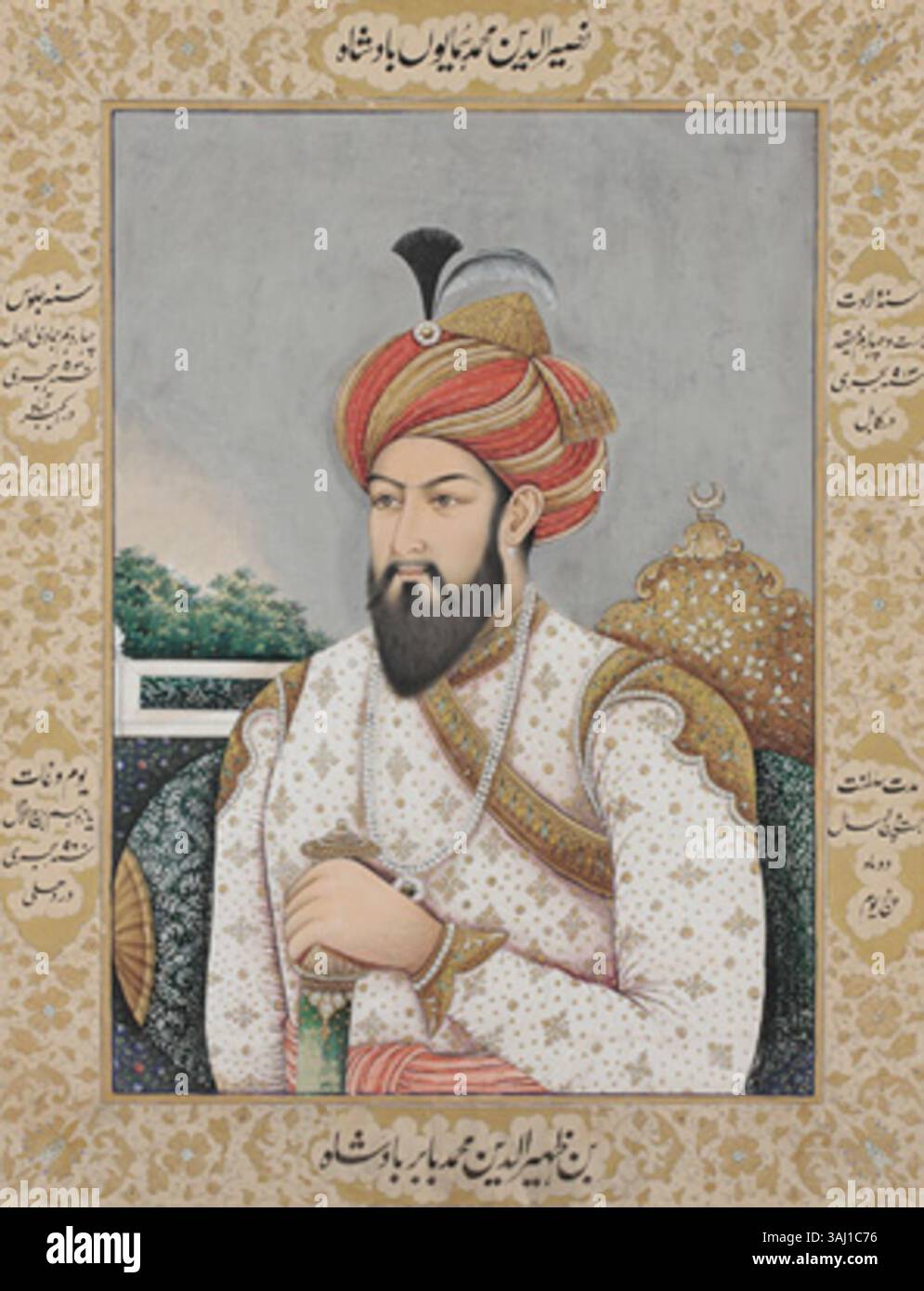 'Humayun, Second Mughal Emperor' is a 19th-century portrait of Emperor ...