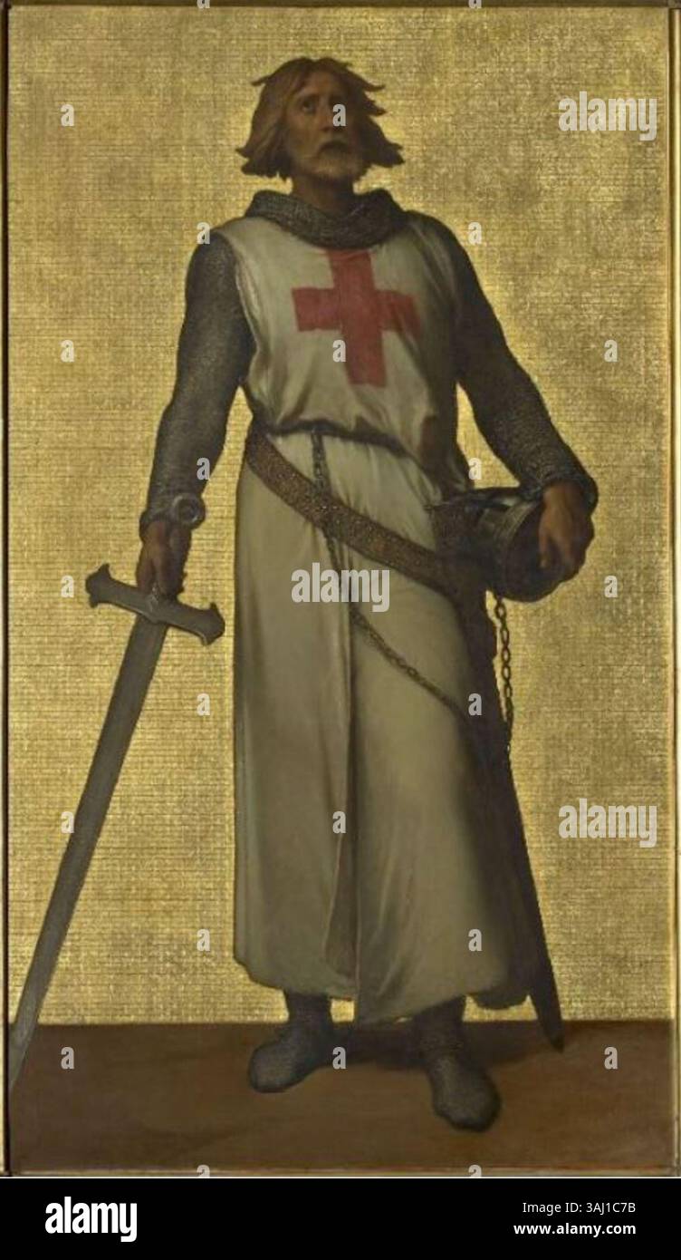 This 1872–1878 painting by Louis Gallait presents Godfrey of Bouillon ...